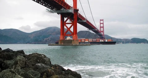 A Pasha Hawaii ship with containers goin... | Stock Video | Pond5