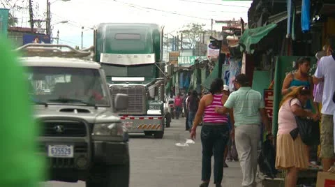 Paso Canoas border town road signs Costa... | Stock Video | Pond5