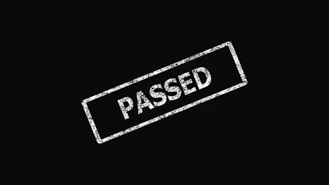 Passed Stamp animation on a transparent ... | Stock Video | Pond5