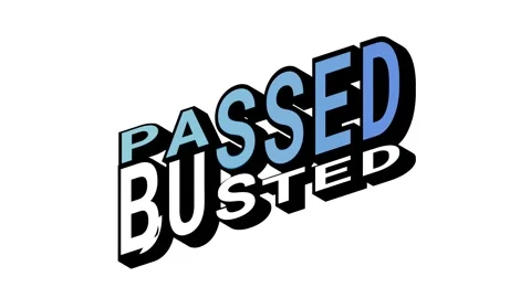 PASSED vs BUSTED, 3D Text Animation in I... | Stock Video | Pond5