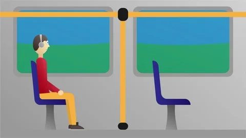 Passenger animation, video with the incl... | Stock Video | Pond5