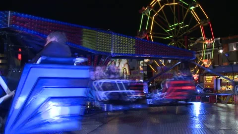 Passenger on a Fast Moving Fun Fair Ride... | Stock Video | Pond5