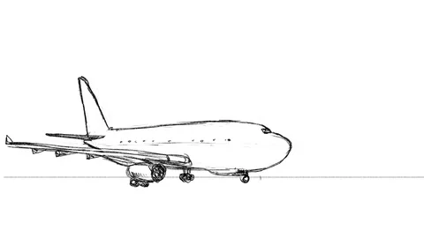 Passenger Jet Drawing