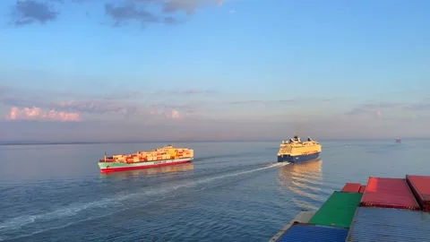 Passenger liner Celebrity SUMMIT overtak... | Stock Video | Pond5