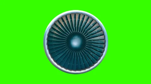 Passenger plane engine green screen. 3d ... | Stock Video | Pond5
