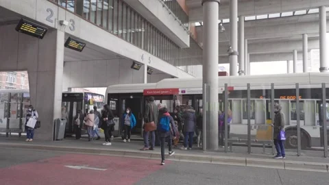 People Getting Off Buses Stock Video Footage | Royalty Free People ...