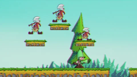 Passing Platformer Retro Video Game | Stock Video | Pond5