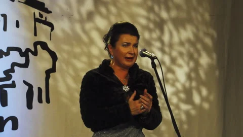 Passionate Opera Singer in Dramatic Ligh... | Stock Video | Pond5