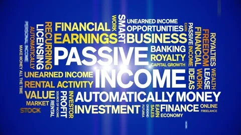Passive income animated word cloud,anima... | Stock Video | Pond5