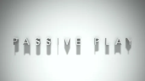 passive play 3D title animation white te... | Stock Video | Pond5
