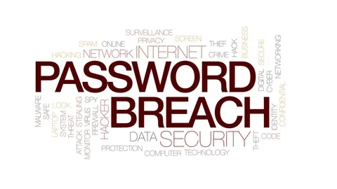 Password breach animated word cloud, tex... | Stock Video | Pond5