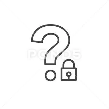 Password Hint Icon with Question Mark ~ Clip Art #84578191