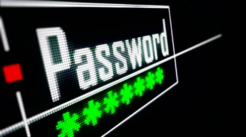 Password Security Login form on digital ... | Stock Video | Pond5