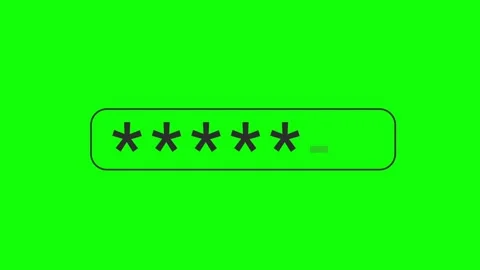 Password typing beep animation on green ... | Stock Video | Pond5