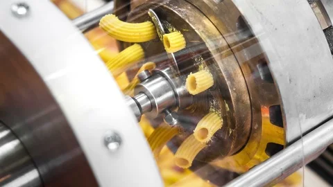 pasta machine dies brass factory industr... | Stock Video | Pond5