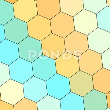 Pastel color honeycomb pattern wallpaper: Royalty Free #196321846