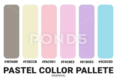 Pastel Color Palettes with Codes ~ Clip Art #213853423