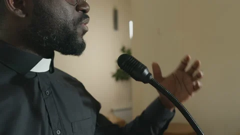 Pastor Speaking During Church Service | Stock Video | Pond5