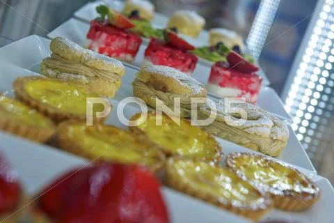 Pastries And Tartlets On A Buffet - Stock Image - Everypixel