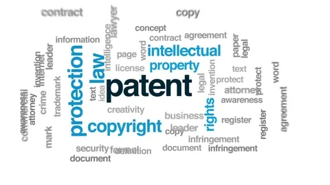 Patent animated word cloud, text design ... | Stock Video | Pond5