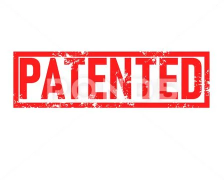 Patented stamp red rubber stamp on white background. patented stamp ...