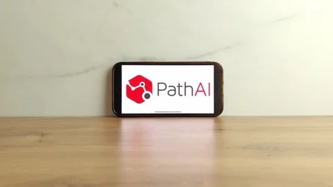 PathAI logo displayed on mobile phone | Stock Video | Pond5