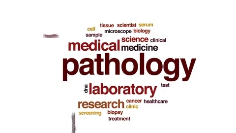 Pathology animated word cloud, text desi... | Stock Video | Pond5