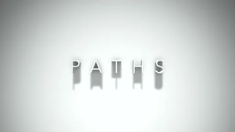 Paths 3D title animation with shadows on... | Stock Video | Pond5