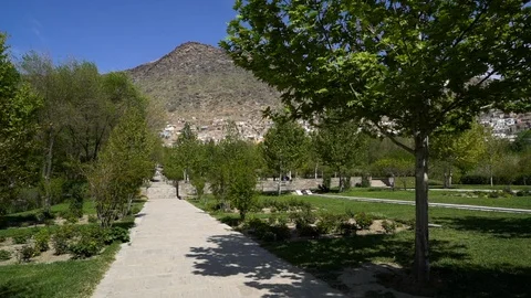 Pathway at Tomb of Babur in Bagh-e Babur... | Stock Video | Pond5