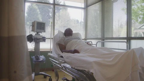 Patient Laying In The Hospital Bed | Stock Video | Pond5