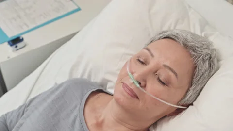 Patient with Nasal Cannula in Hospital W... | Stock Video | Pond5