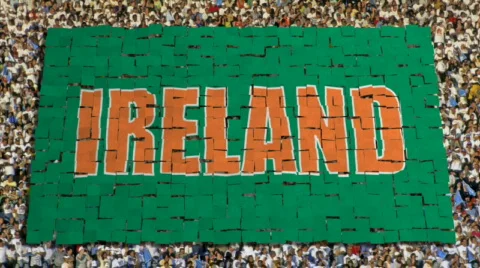 Patriot - Stadium Crowd with Flip Cards ... | Stock Video | Pond5