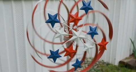Patriotic Red, White and Blue Spinning O... | Stock Video | Pond5