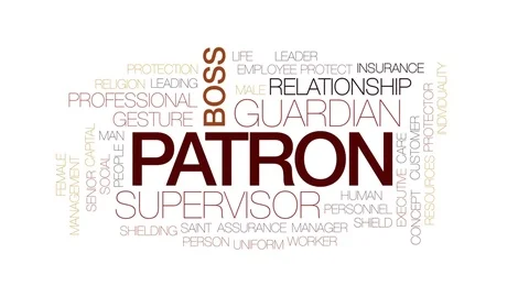 Patron animated word cloud, text design ... | Stock Video | Pond5