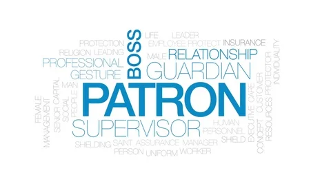 Patron animated word cloud, text design ... | Stock Video | Pond5
