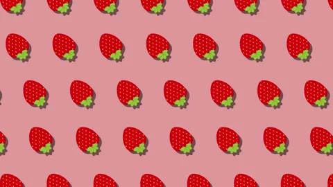 Pattern of animated fruit icons of Straw... | Stock Video | Pond5