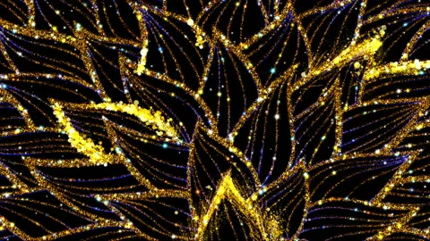 Pattern Golden Flower Petals Loop Backgr... | Stock Video | Pond5