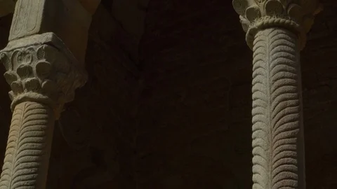 Patterned columns arched passages of the... | Stock Video | Pond5