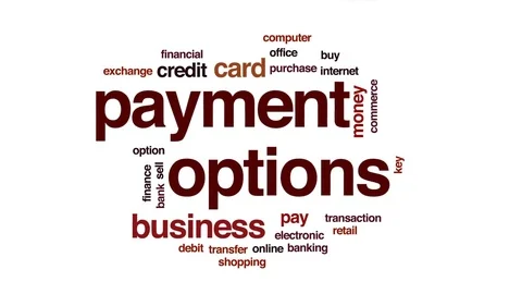 Payment options animated word cloud, tex... | Stock Video | Pond5