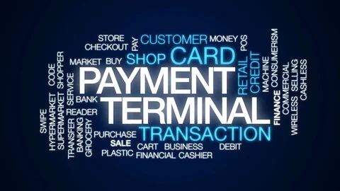 Payment terminal animated word cloud, te... | Stock Video | Pond5