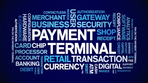 Payment Terminal animated word cloud,ani... | Stock Video | Pond5