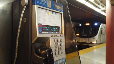Payphone in Toronto Subway - Metro TTC c... | Stock Video | Pond5