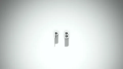 pb 3D title animation with shadows on a ... | Stock Video | Pond5