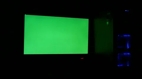 Computer Green Screen Stock Video Footage | Royalty Free Computer Green ...