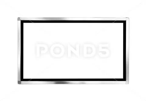 PC computer showing blank screen isolated on white background. Isolated ...