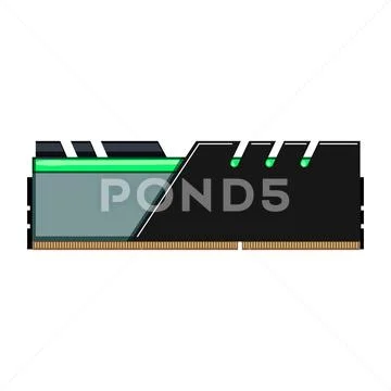 Pc desktop memory cartoon vector illustration Illustration #237955860