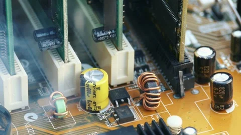 PC system failure. Motherboard failure. | Stock Video | Pond5