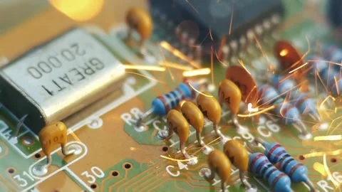 PC system failure. Motherboard failure. ... | Stock Video | Pond5