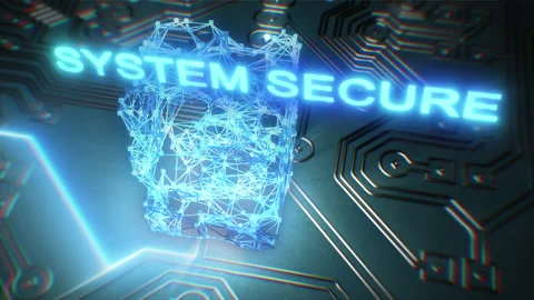 pcb lock virus detected system secure 4k... | Stock Video | Pond5