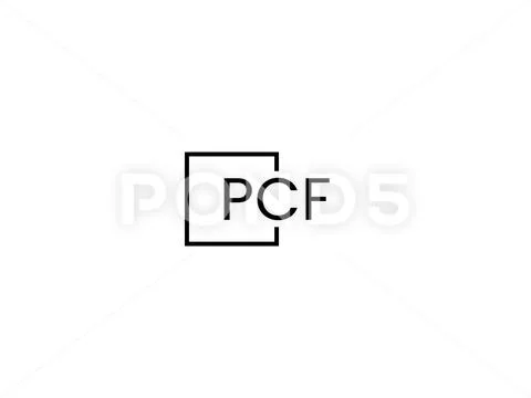 PCF letter initial logo design vector illustration: Royalty Free #198868934